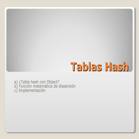 Tablas Hash | PPT