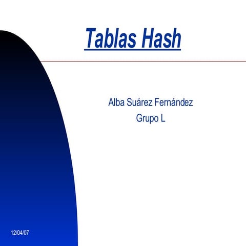 Tabla Hash (Guillermo Cueva Fernández) | PPT