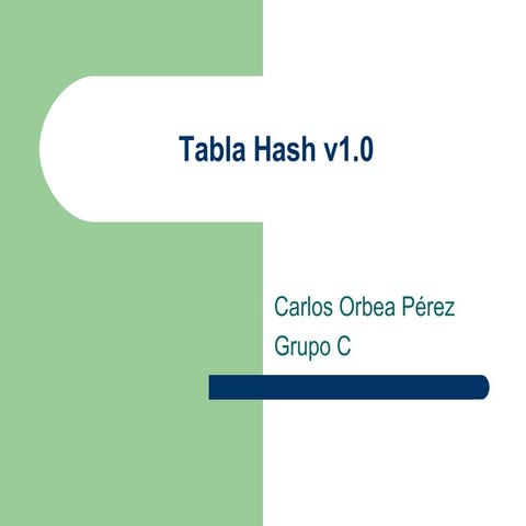 Tablas hash (Sergio Esturillo Cenizo) | PPT
