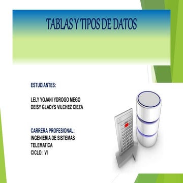 Tablas y-tipos-de-datos | PPTX
