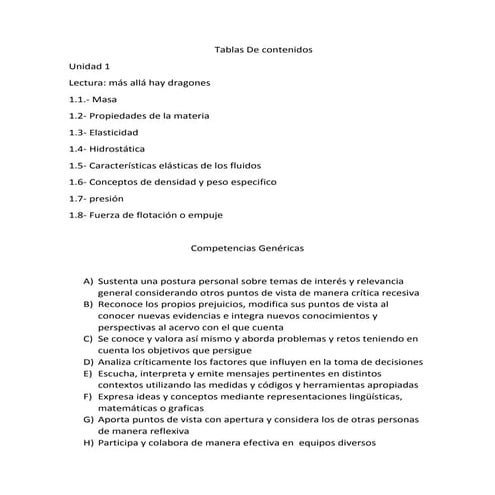 Tablas de contenido | PDF