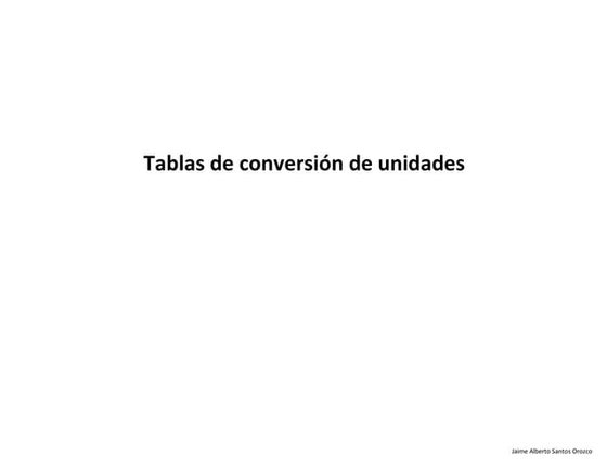 Tabla de Unidades de presión | PDF