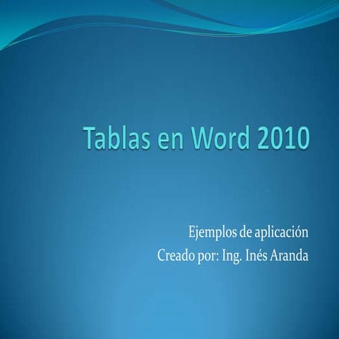 Tablas en word 2010 | PPTX