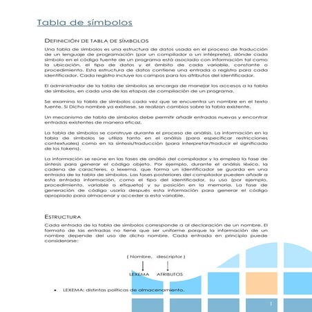 Tabla simbolos | PDF