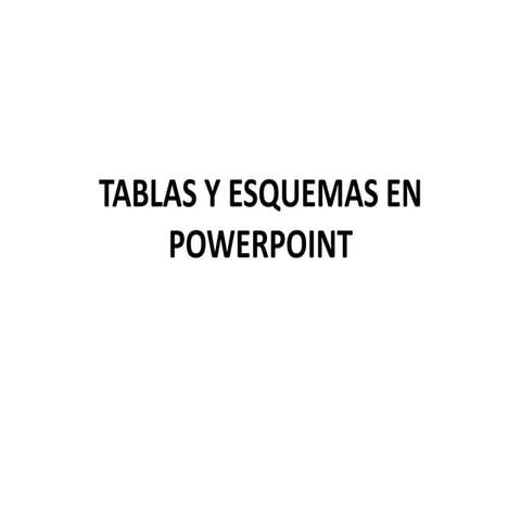 Tablas y esquemas en powerpoint | PPTX
