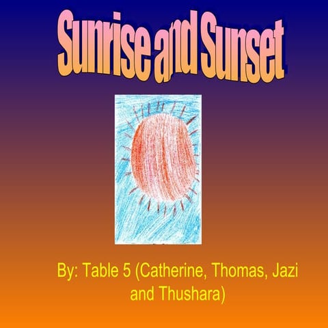 Sunrise Sunset | PPT
