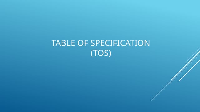 K-12 Table of Specifications (TOS).pptx