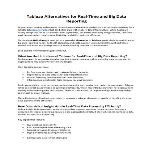 Which BI tool offers better real-time analytics than Tableau.pptx