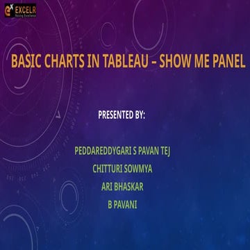 Tableau_Basic_Charts_ShowMe_Panel_Pavan Tej | PPTX