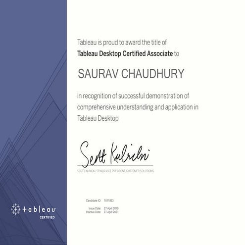 Tableau Desktop Certified Associate | PDF