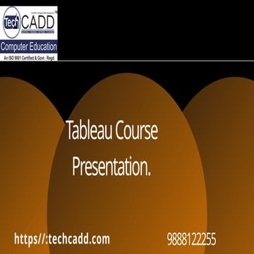 best Tableau course in Jalandhar, punjab | PPTX