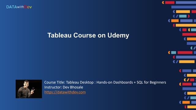 Tableau Desktop Hands On Dashboards Sql For Beginners Ppt