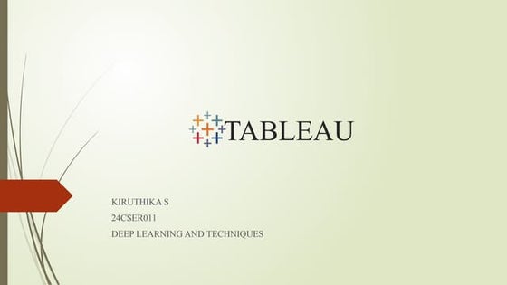 Tableau slideshare | PPTX | Cloud Computing | Internet