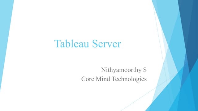 Tableau slideshare | PPTX