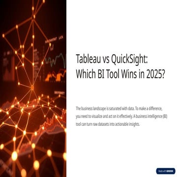 Tableau vs QuickSight Which BI Tool Wins in 2025 | PPTX