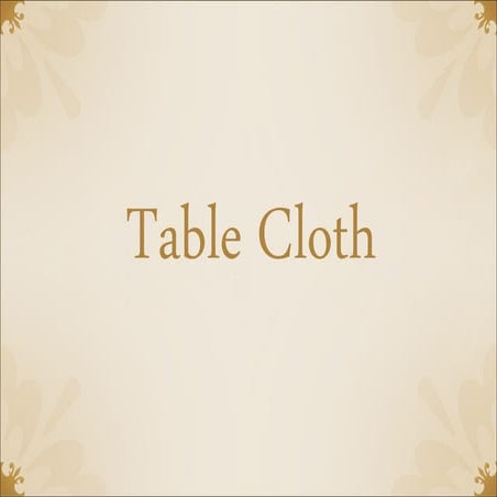 Table Cloth | PDF