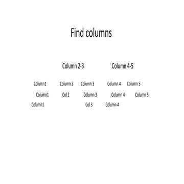 Table columns | PPT