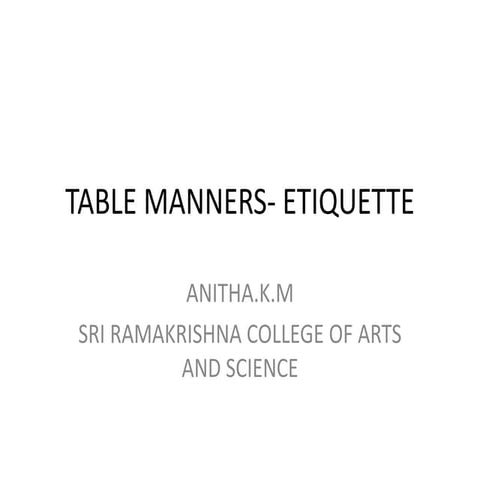 Table Manners1 Pptx