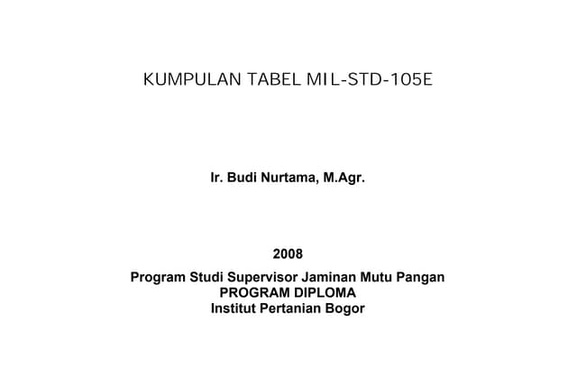 Table mil std_105_e | PDF