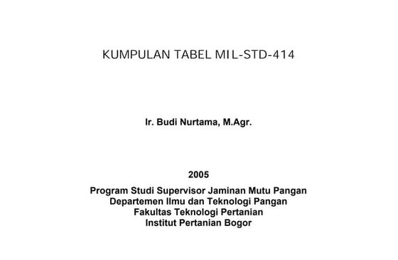Table mil std_105_e | PPT