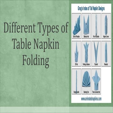 Different types of table napkin | PPTX