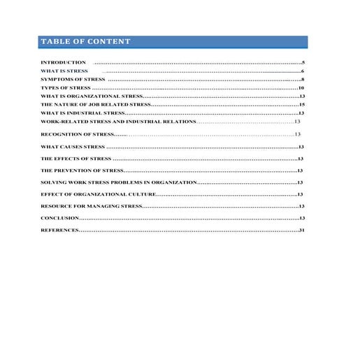 Table of content | PDF