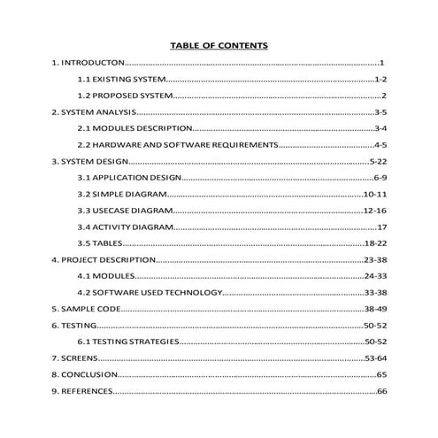 Table of contents | DOCX