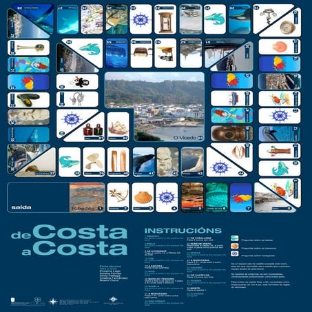 TABLERO JUEGO DE LA OCA VERSION MARINA: DE PORTO A PORTO | PDF