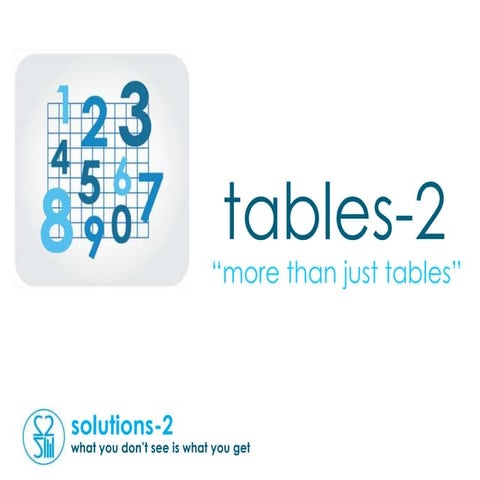 Tables 2 slideshare | PPTX