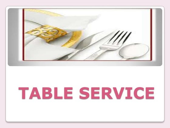 Styles of table service ppt | PPT