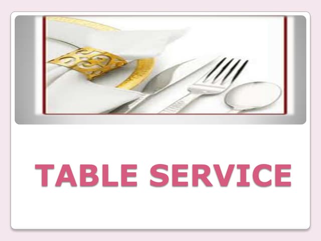 Table services | PPTX