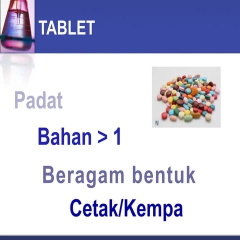 TABLET 1 kelas xi farmasi power point tablet | PPTX