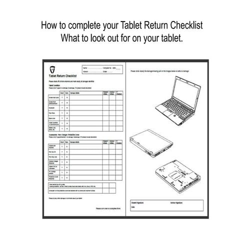 Tablet checklist damage | PPTX