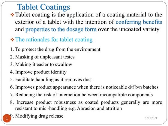 Tablet coating defects | PPTX | Chemistry | Science