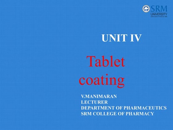 Tablet coating | PPT