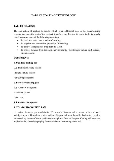 Tablet Coating | PPTX | Science