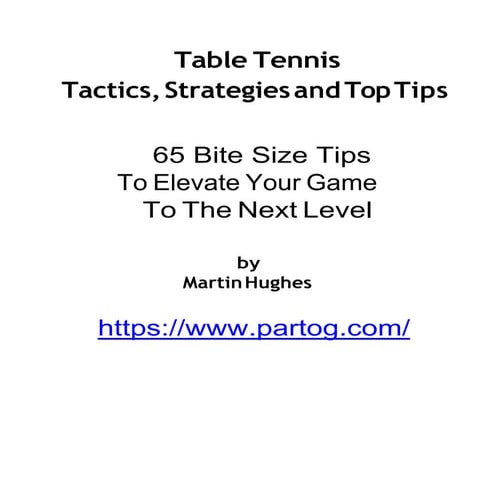Table tennis tutorial | PDF