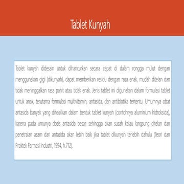 Tablet kunyah | PPTX