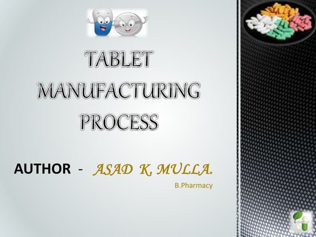 Tablet processing problems | PPTX
