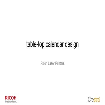 Table top calendar design | PPTX