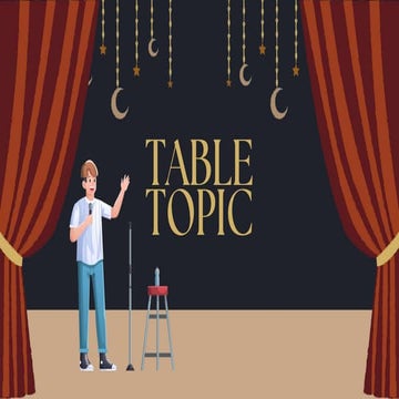 Table Topic Stand Up Comedy Mets Toastmasters | PPTX