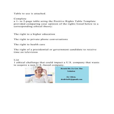 Table to use is attached.Complete a 1- to 2-page table using t.docx