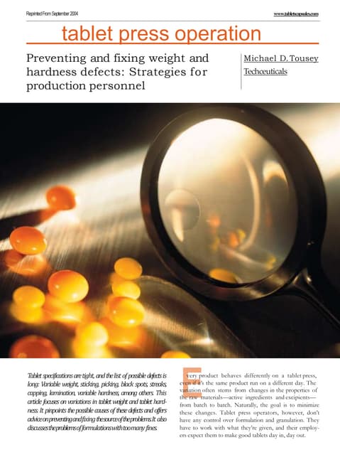 Tableting/Capsule Filling Mechanisms in Pharmaceutical Industries | PPT