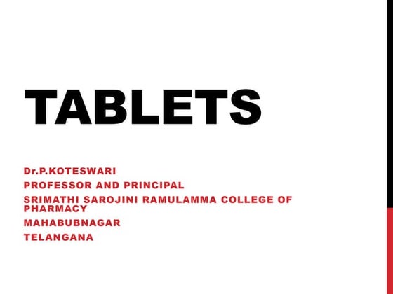 TABLET | TYPES OF TABLETS | ADVANTAGES | DISADVANTAGES | PPTX