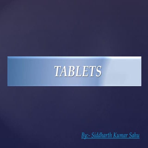 Tablets | PPT