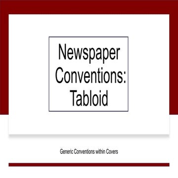 Tabloid newspapers | PPTX