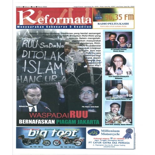 Tabloid reformata edisi 4, juli 2003 | PDF