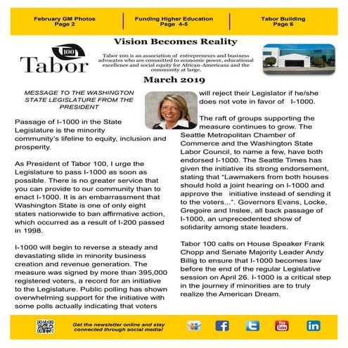 Tabor 100 March 2019 Newsletter | PDF