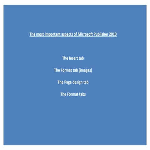 Tabs For Publisher | PPT