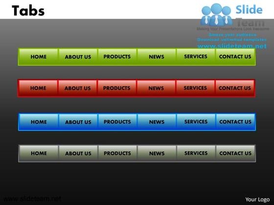 Tabs powerpoint presentation templates | PPT